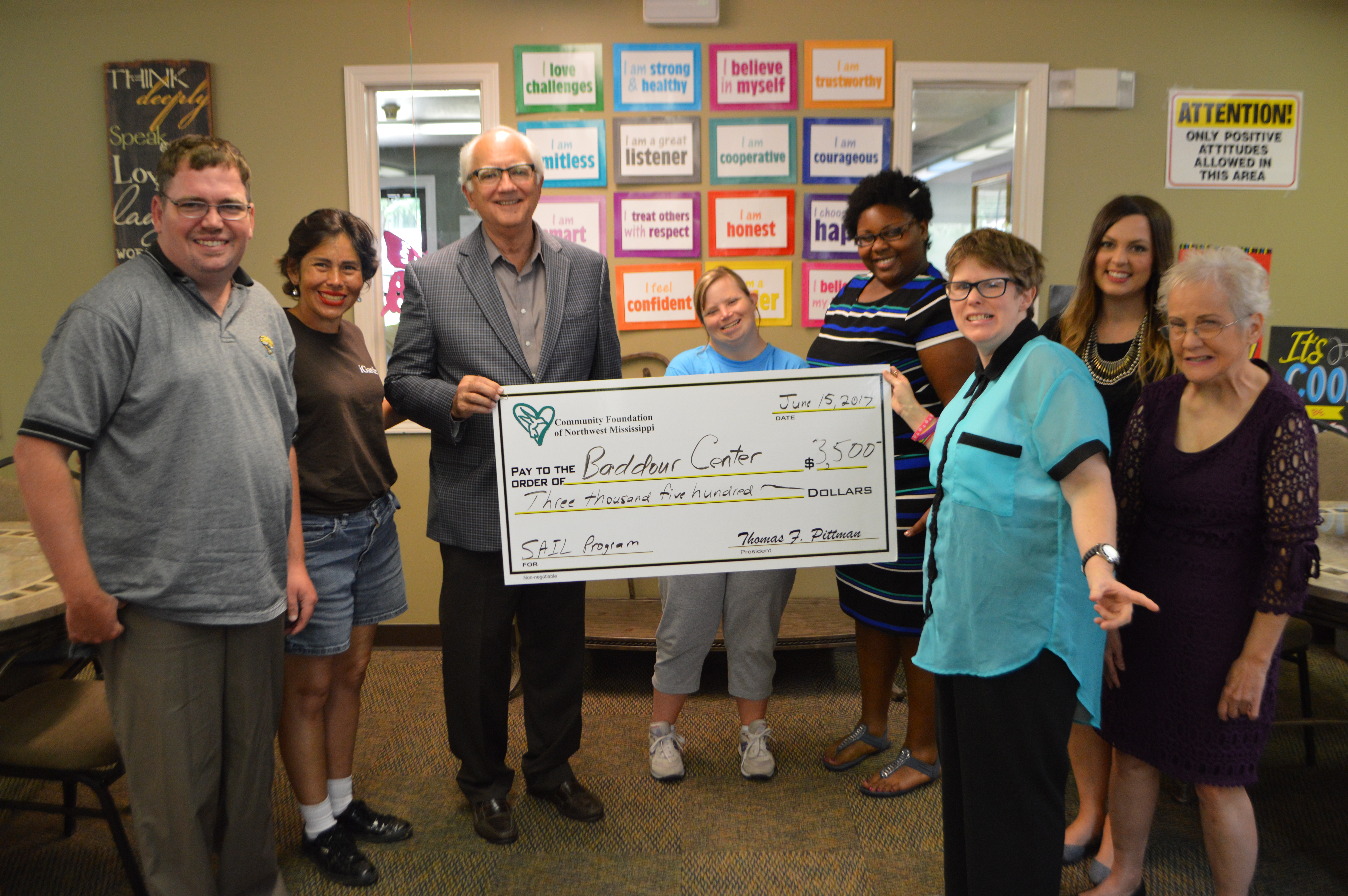 $3,500 Community Foundation grant to benefit Baddour Center – Community ...
